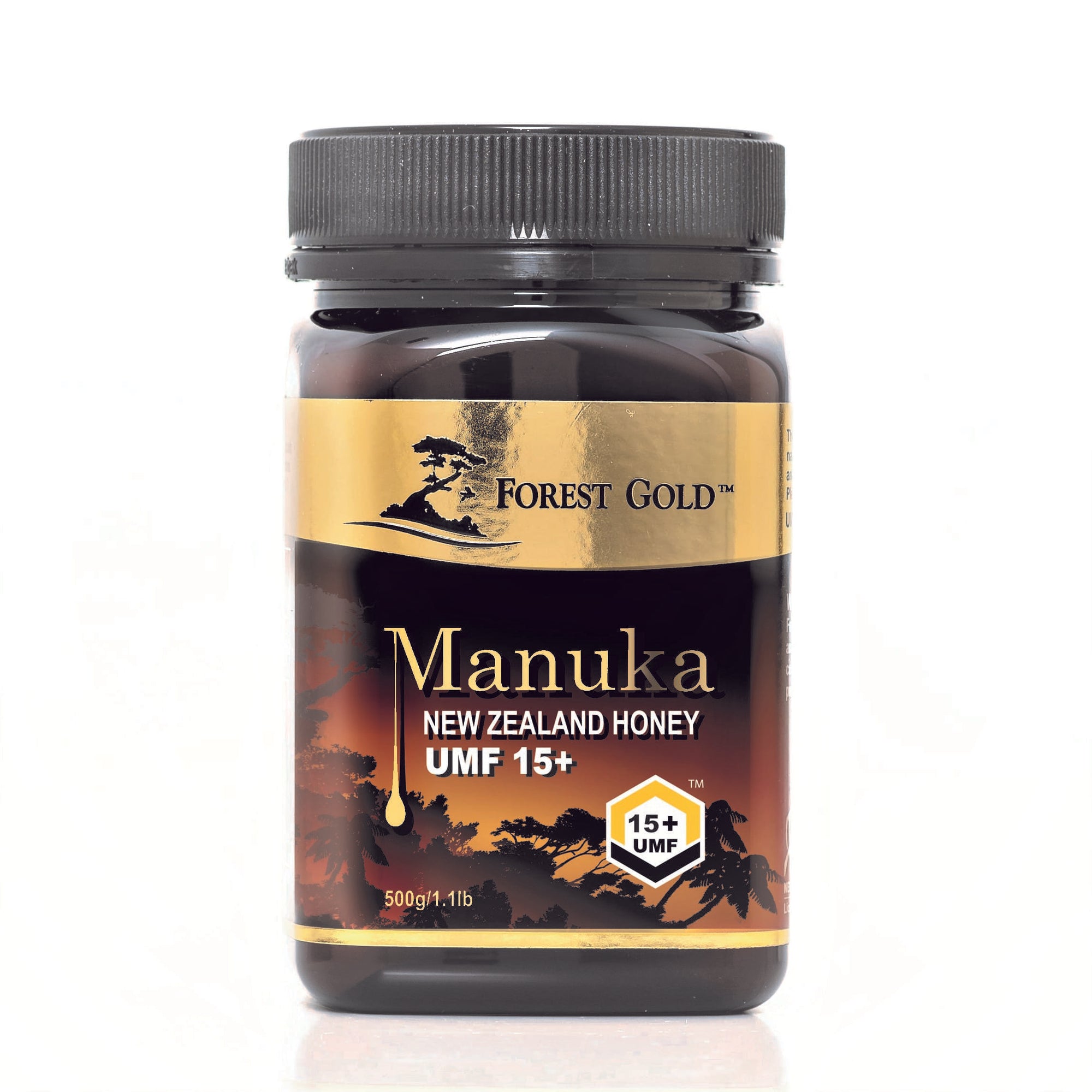 Forest Gold Manuka UMF 15+ Certified NZ Honey- 500g – Organichub