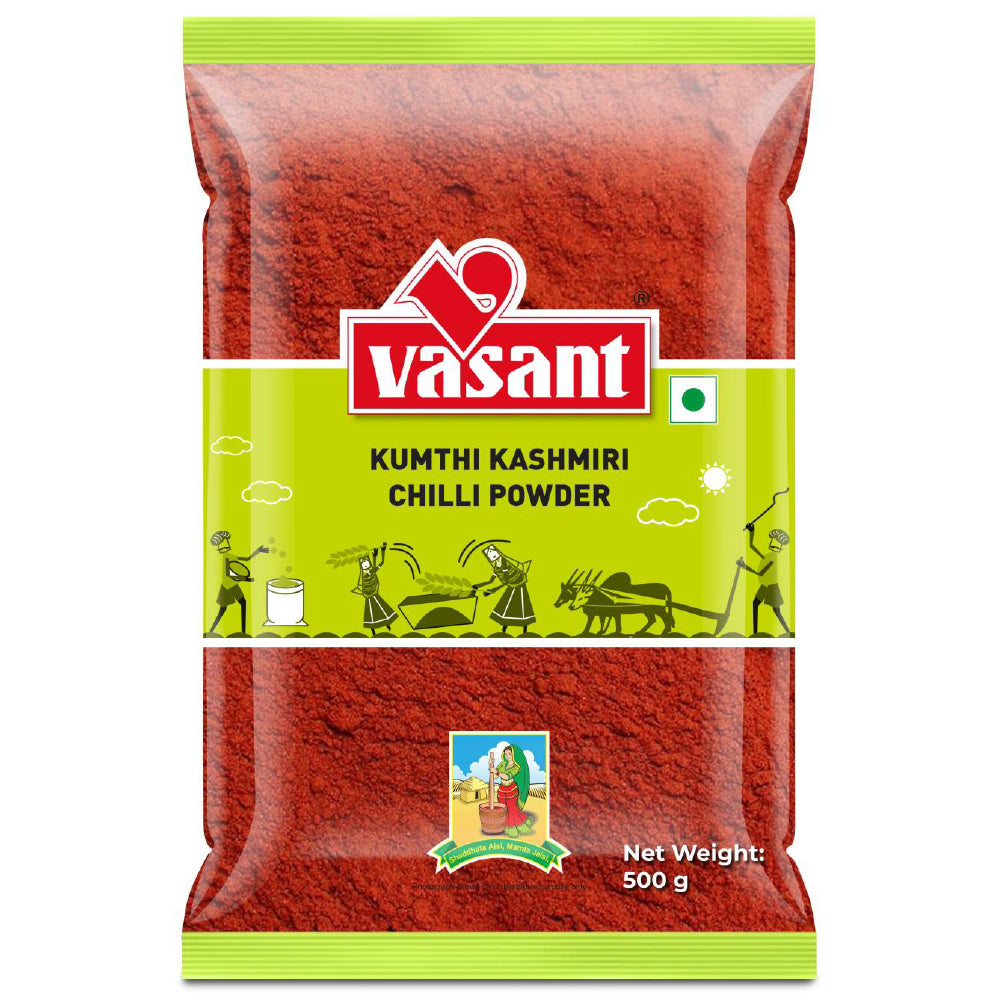 Buy Vasant Pure Kumthi Kashmiri Chilli Powder 500g Online – Organichub
